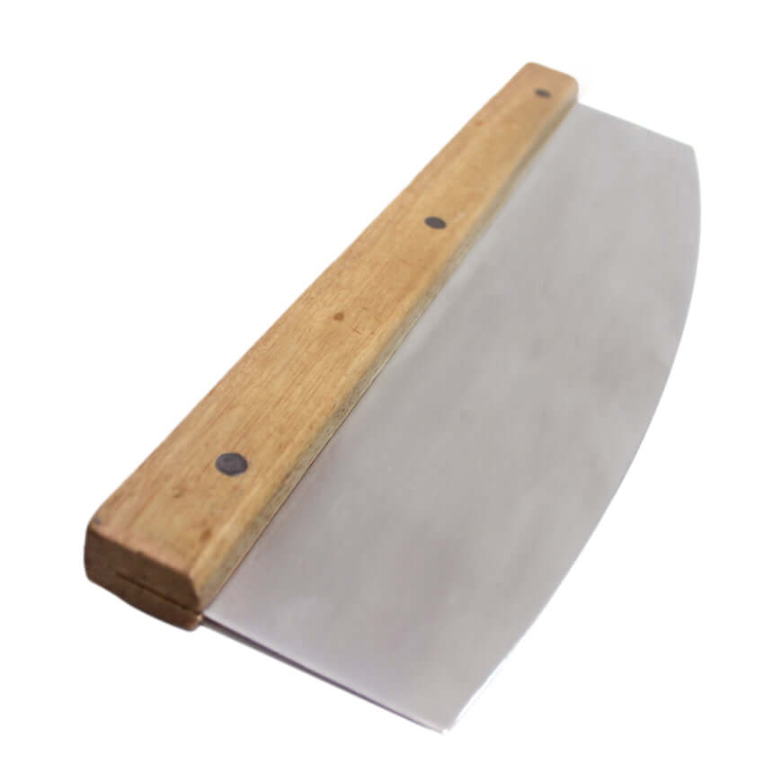 Long Wooden Handle Pizza Cutter